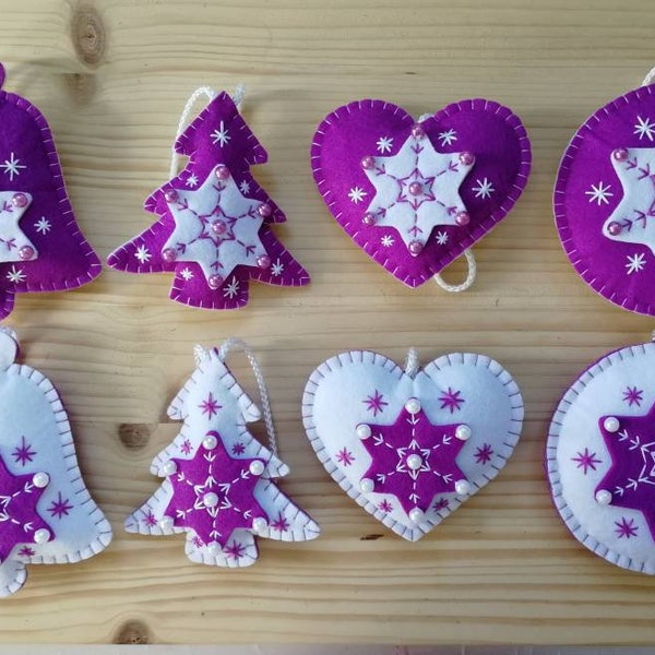 Scandinavian Felt Ornaments - Etsy