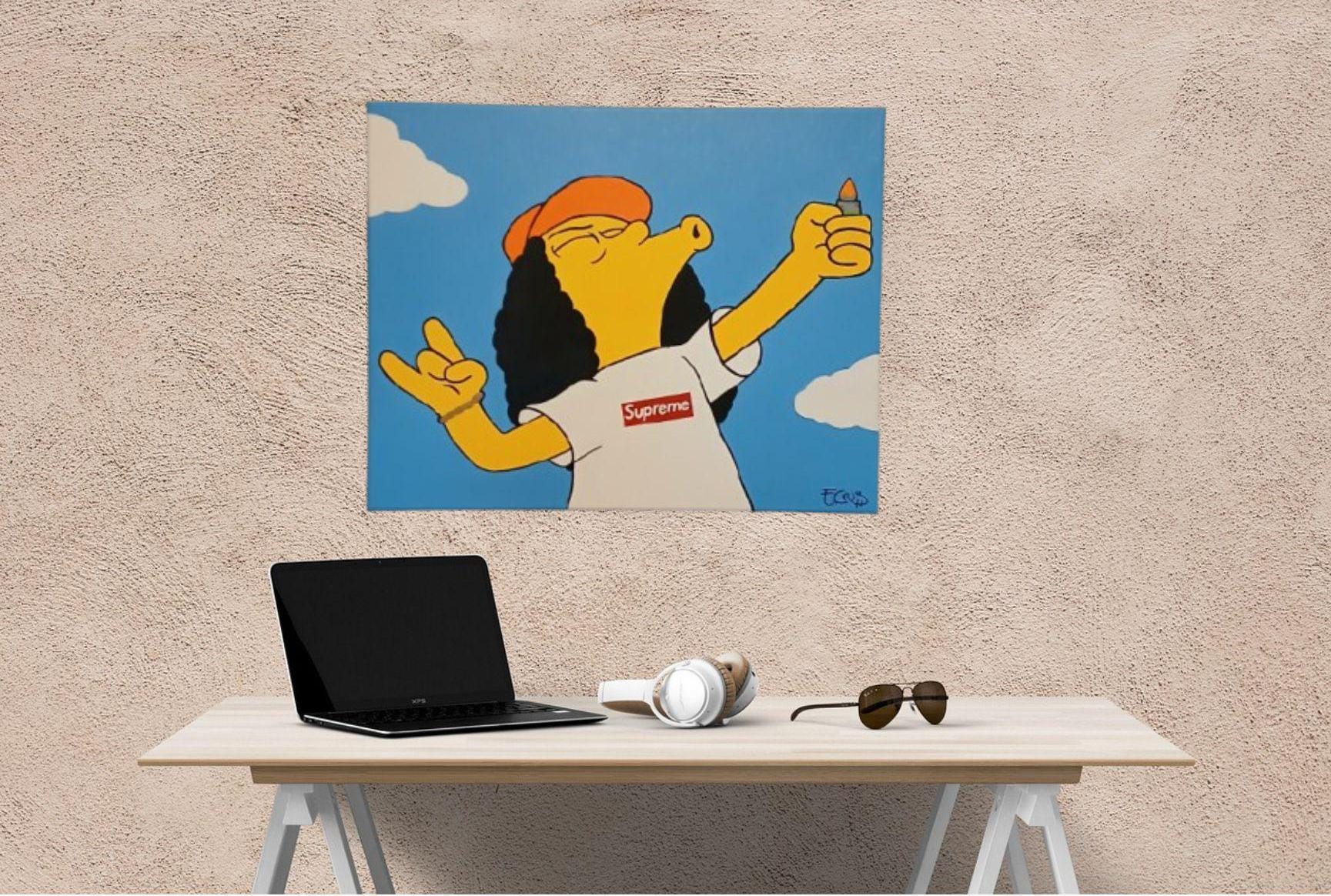 Sesh Time With Otto Mann, Acrylic on Canvas 16x20in - Etsy