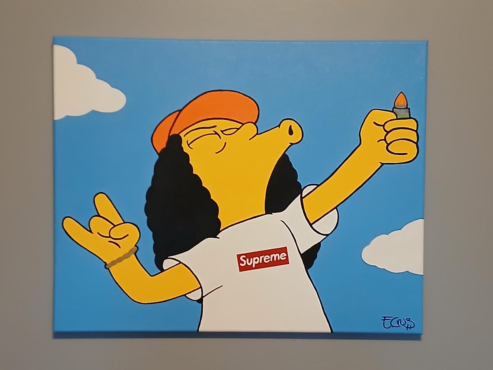 Sesh Time With Otto Mann, Acrylic on Canvas 16x20in - Etsy