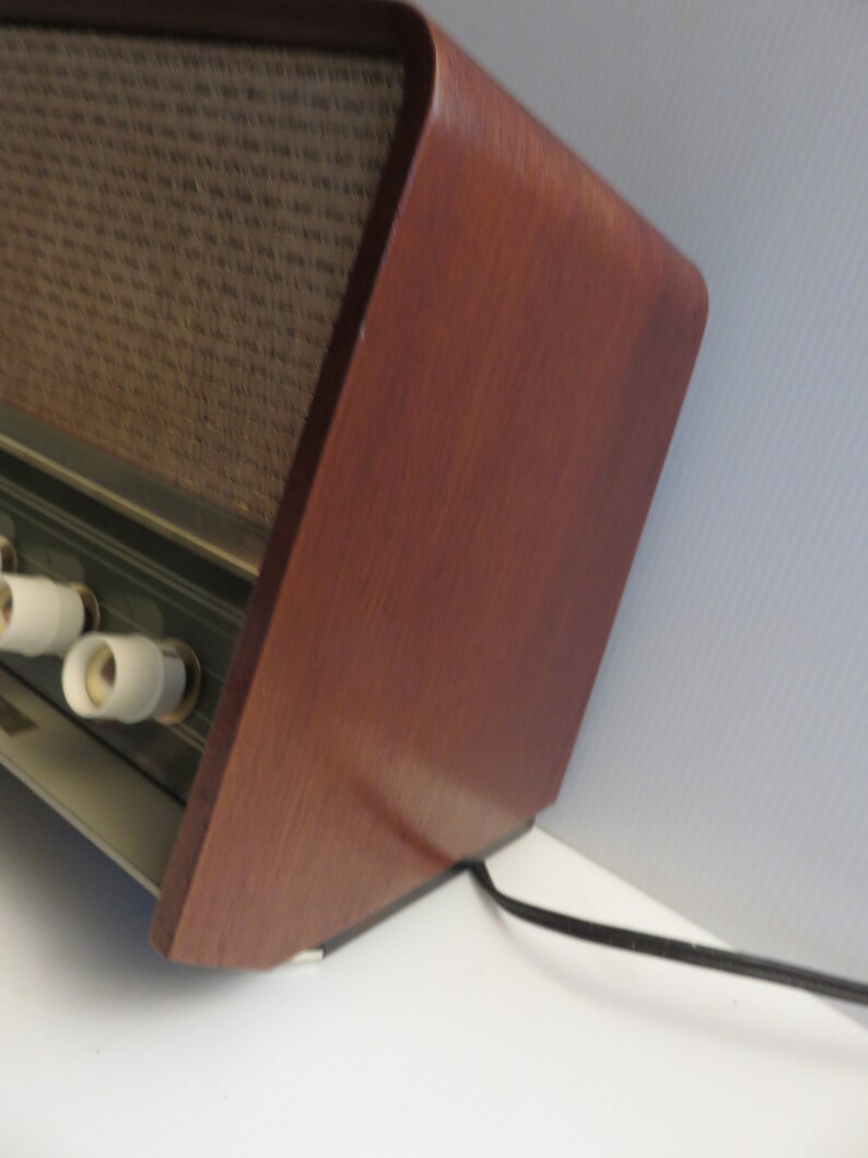 MCM 1961 Philips Norelco B3X08A Fm/am/sw Tube Radio Bent Plywood ...