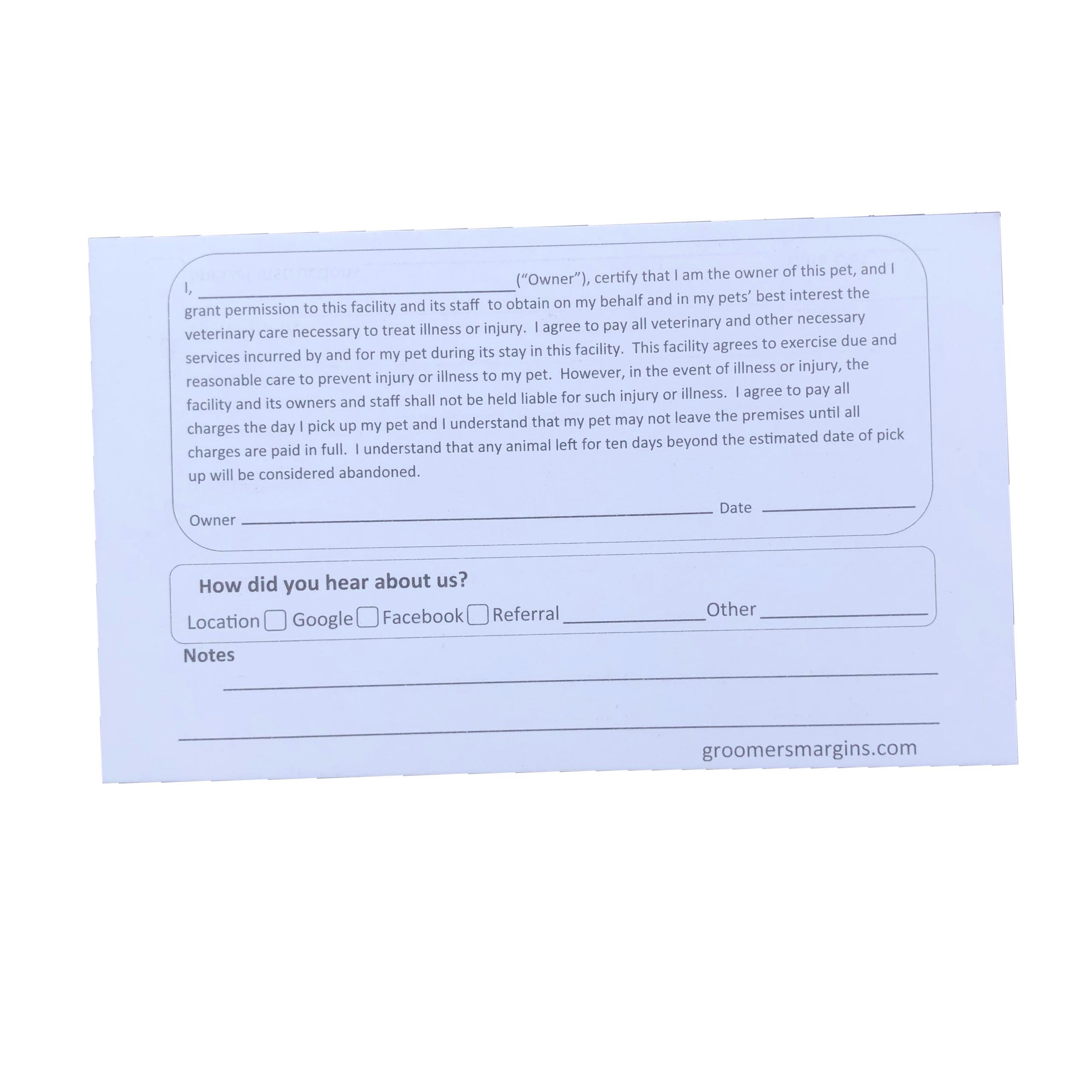 4X6 Inch Kennel Cards (100 Pack) Dog Cat Pet Boarding Profile Record ...