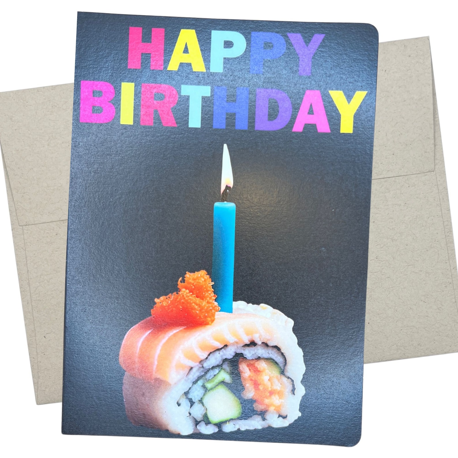Sushi Birthday Card, Salmon Roll, Food Lover Gift - 608 - Etsy