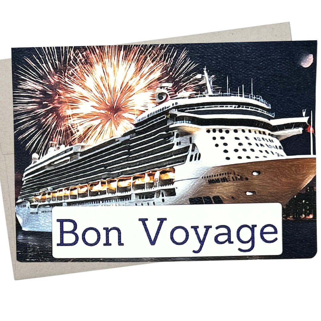 Bon Voyage Card, Trip and Travel Notecard (1 Premium Card, 5X7 Inch) to ...