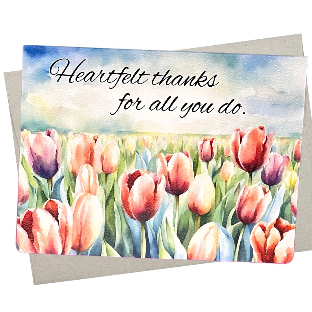 Caregiver Card, Caregiver Thank You Note (7X5 Inch and Message Inside ...
