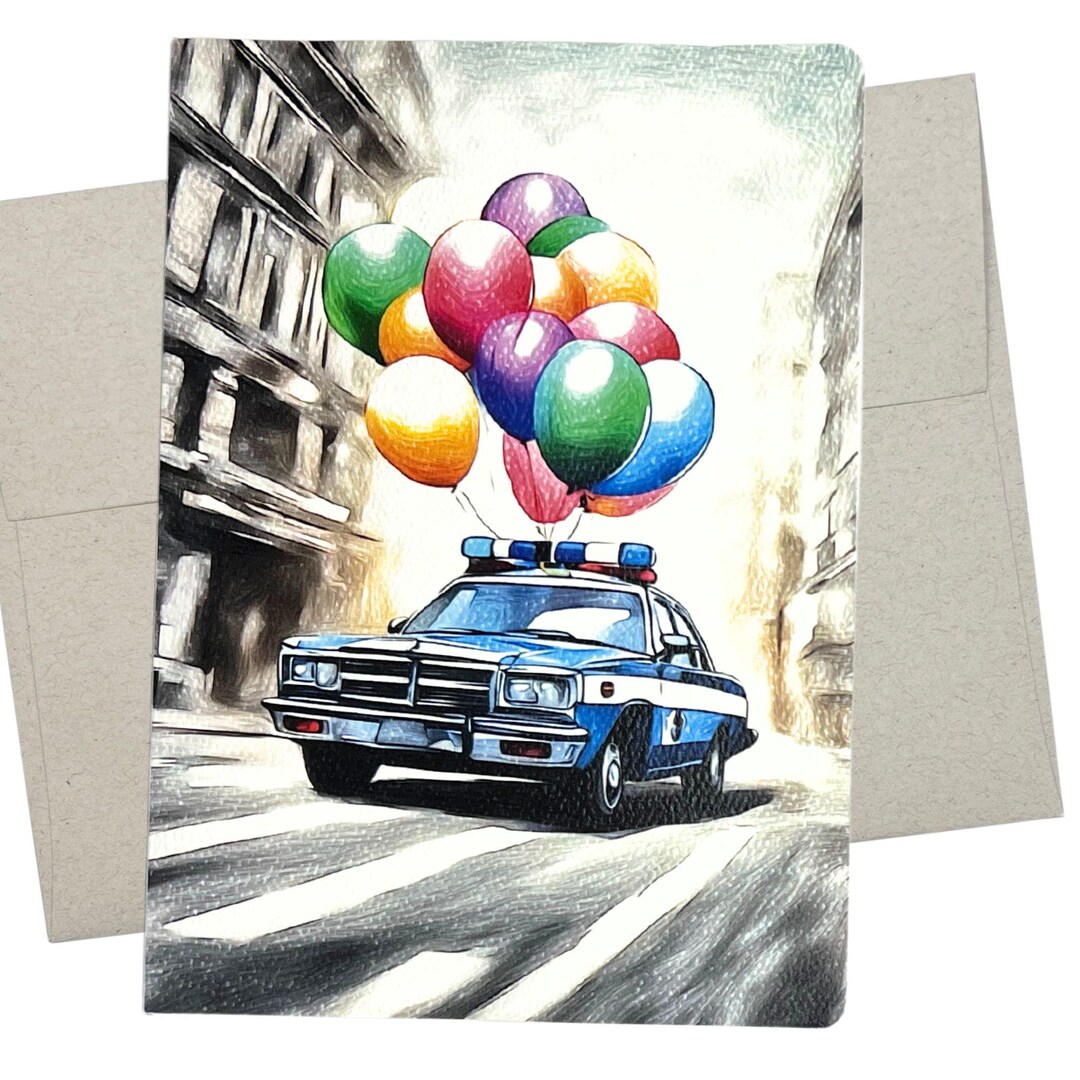 Police Officer Birthday Card, Police Academy Graduation Card (1 Premium ...