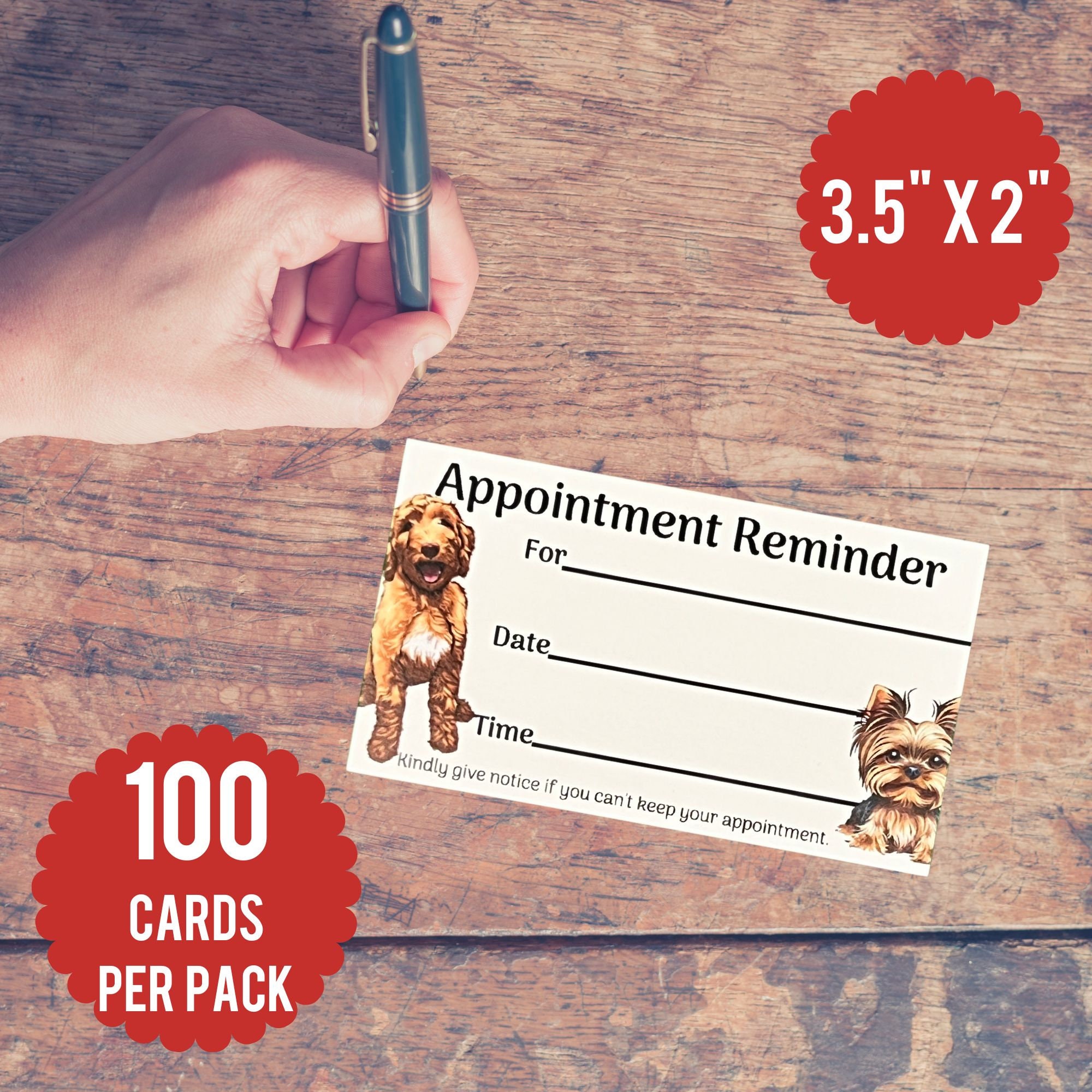 100 Cute Grooming Appointment Reminder Cards for Business, Grooming ...