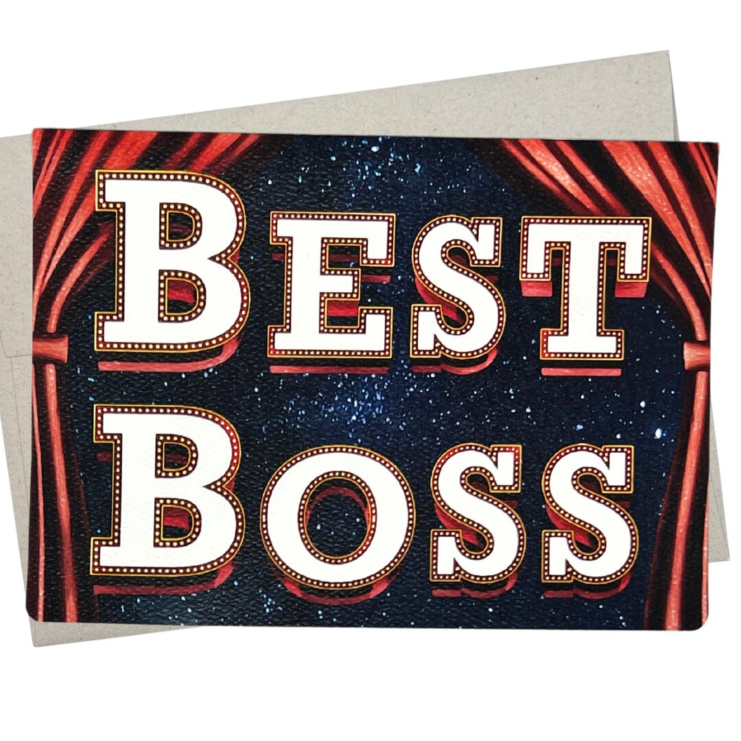 Best Boss Card (7X5 Inch, Blank Inside) Boss Birthday Card, Papa Father ...