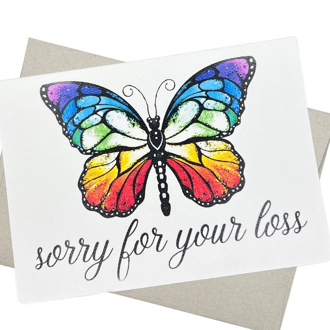 Sorry for Your Loss Sympathy Card With Envelope (7X5 Inches and Message ...