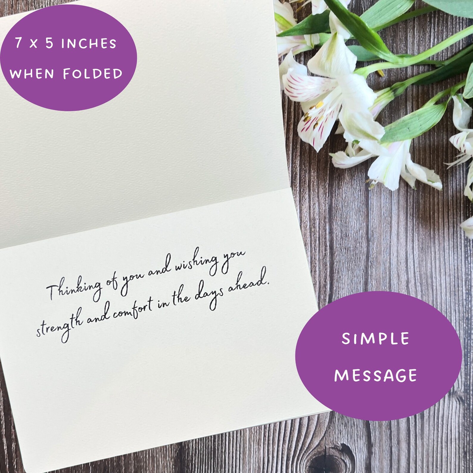 Sorry for Your Loss Sympathy Card With Envelope 7X5 Inches - Etsy