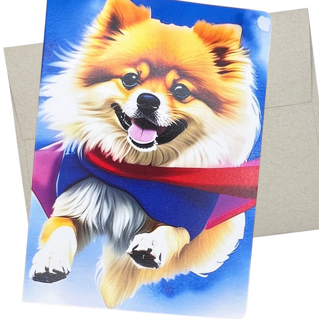 Pomeranian Birthday Card, Happy Birthday Dog Card (1 Premium Folded ...
