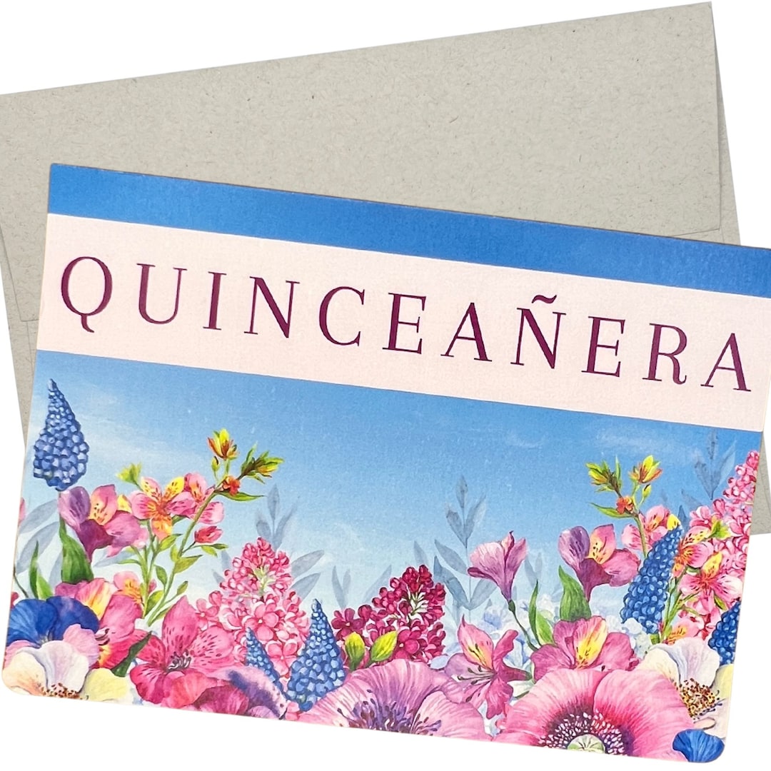 Quinceañera Card, Quinceanera Card for 15 Year Old Girl (7X5 Inches ...