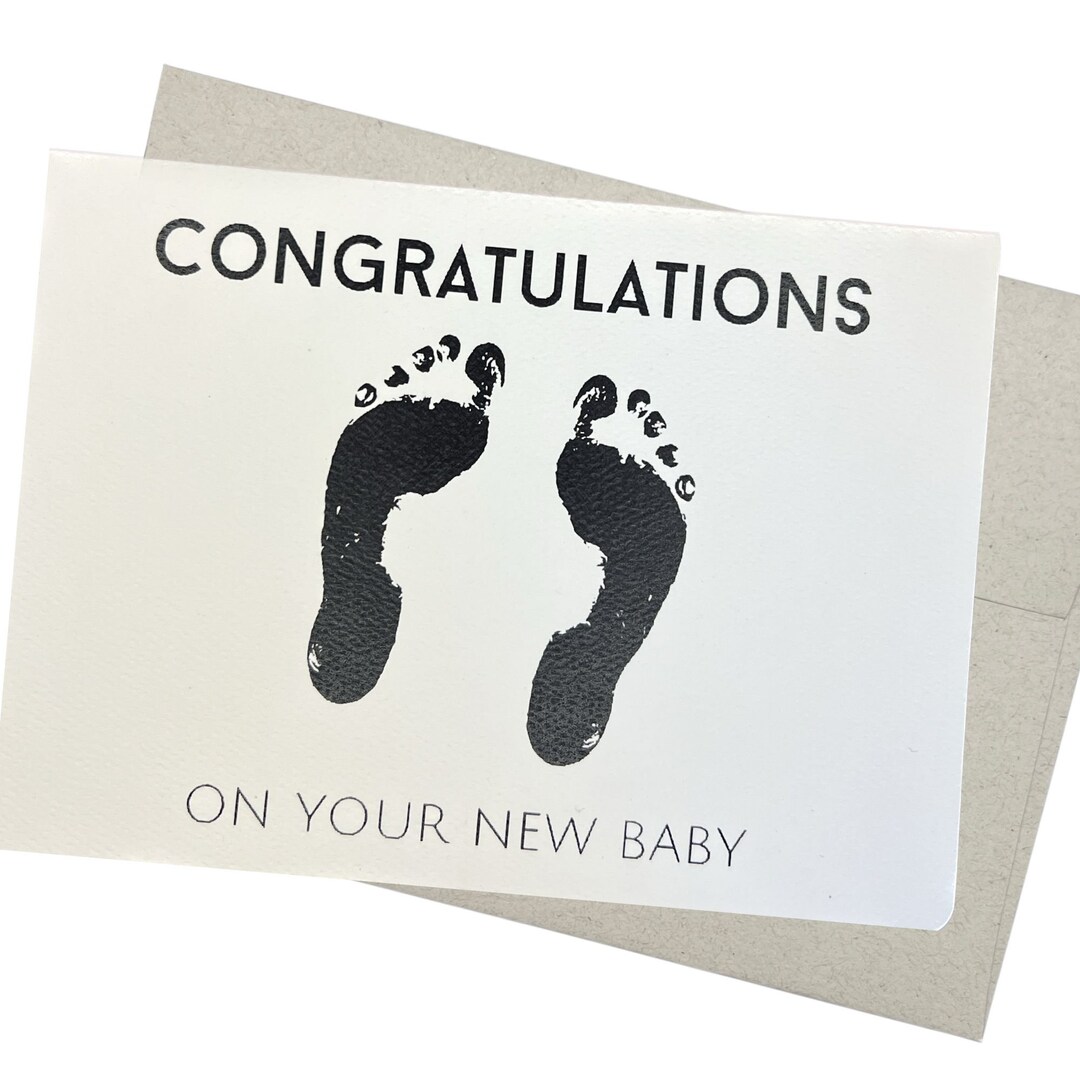 Congratulations on Your New Baby Greeting Card With Envelope (5X7 ...