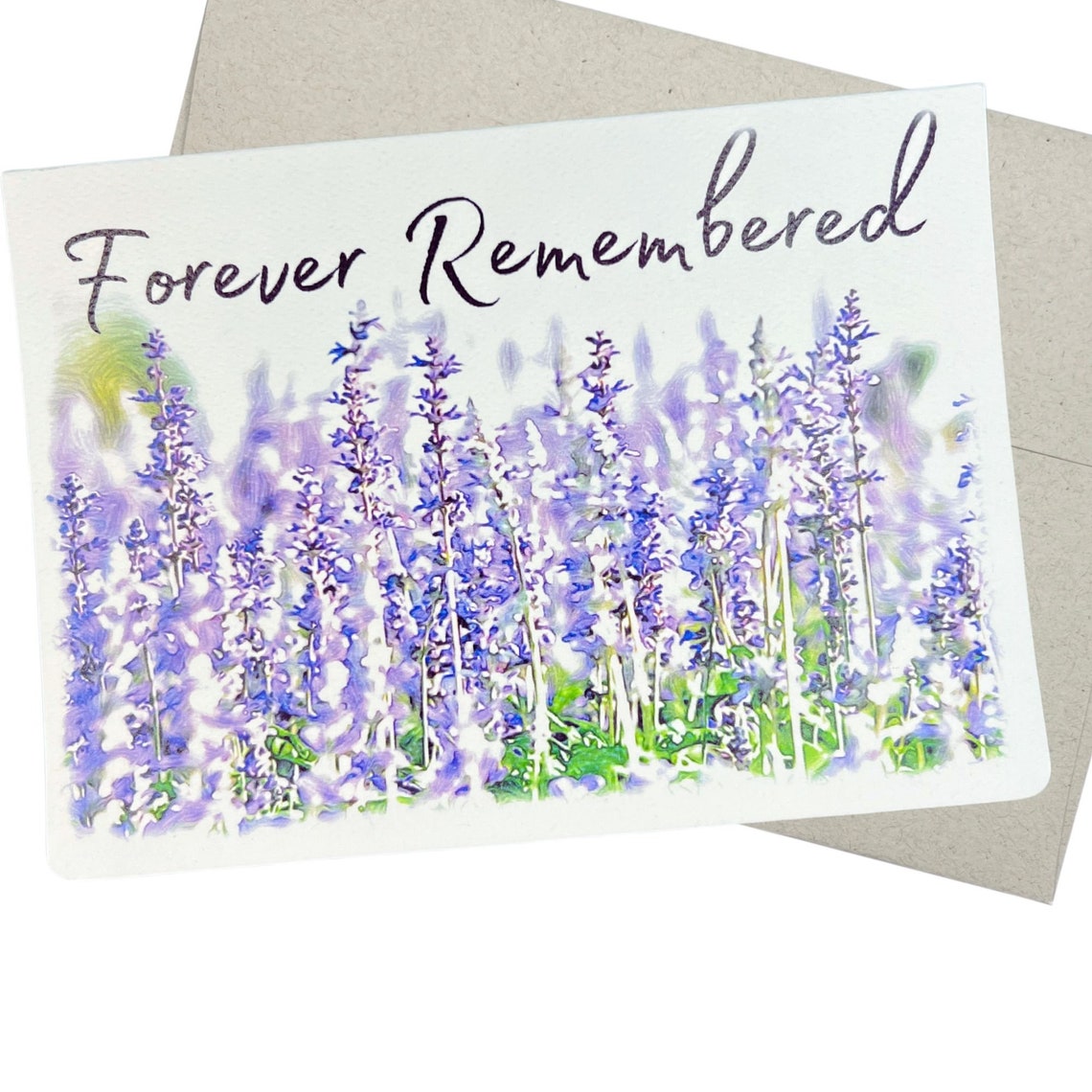 Wildflower Sympathy Card, Bereavement Condolences, Kraft Envelope - Etsy