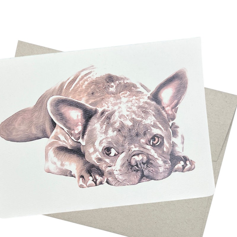 French Bulldog Blank Card - Etsy
