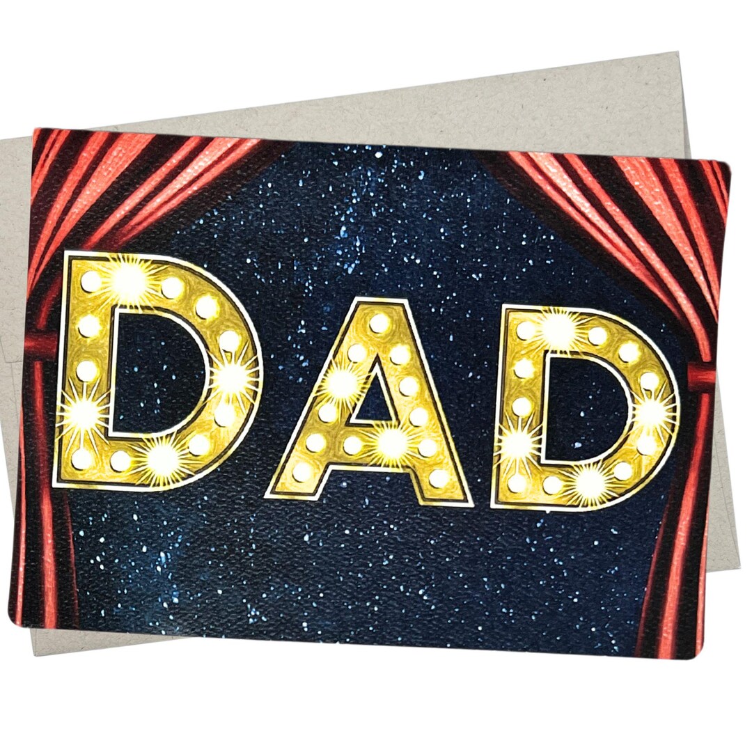 Dad Birthday Card (7X5 Inch, Blank Inside) Father's Day Card, Dad ...