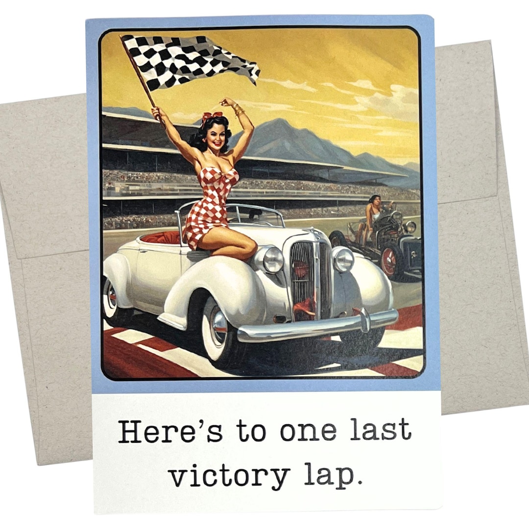 Happy Retirement Card for Men (1 Premium Card, 5X7 Inch) for Racing Car ...