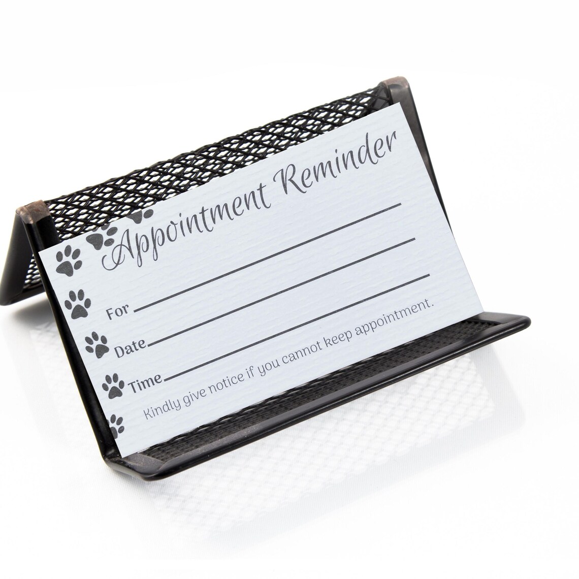 100 Paw Print Appointment Reminder Cards - for Business, Grooming ...