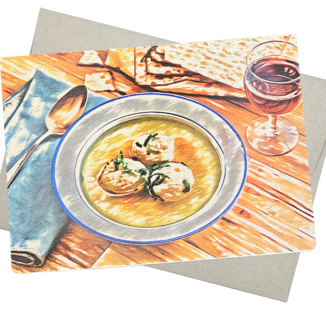 Passover Greeting Card: Matzah Ball Soup, Jewish Holiday (5x7 Inch) - Etsy