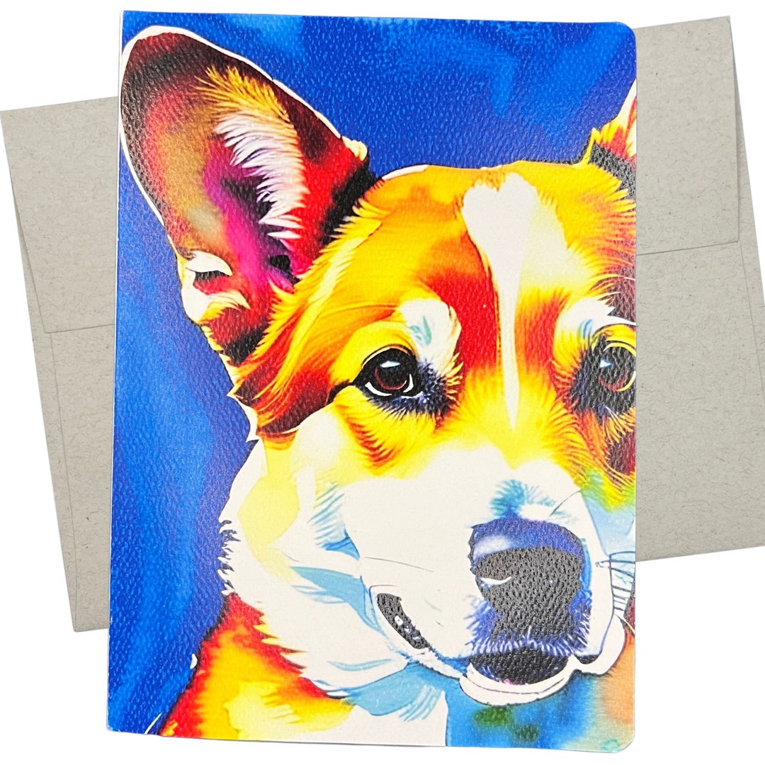 Pembroke Welsh Corgi Greeting Card (5X7 Inches, Blank for All Occasions ...