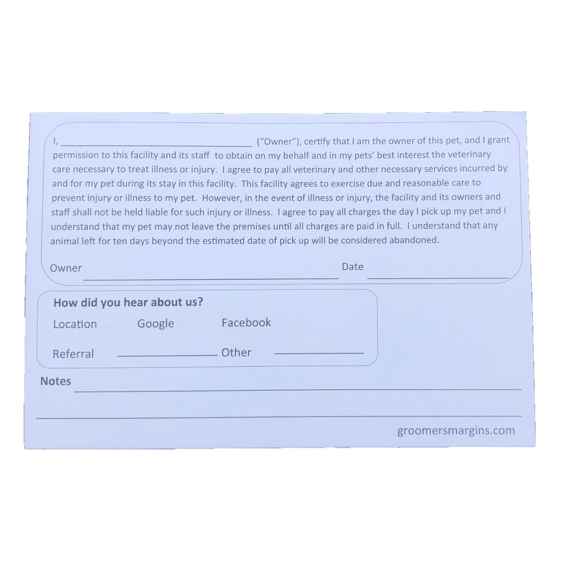 3X5 Inch Kennel Cards (100 Pack) Dog Cat Pet Boarding Profile Record ...