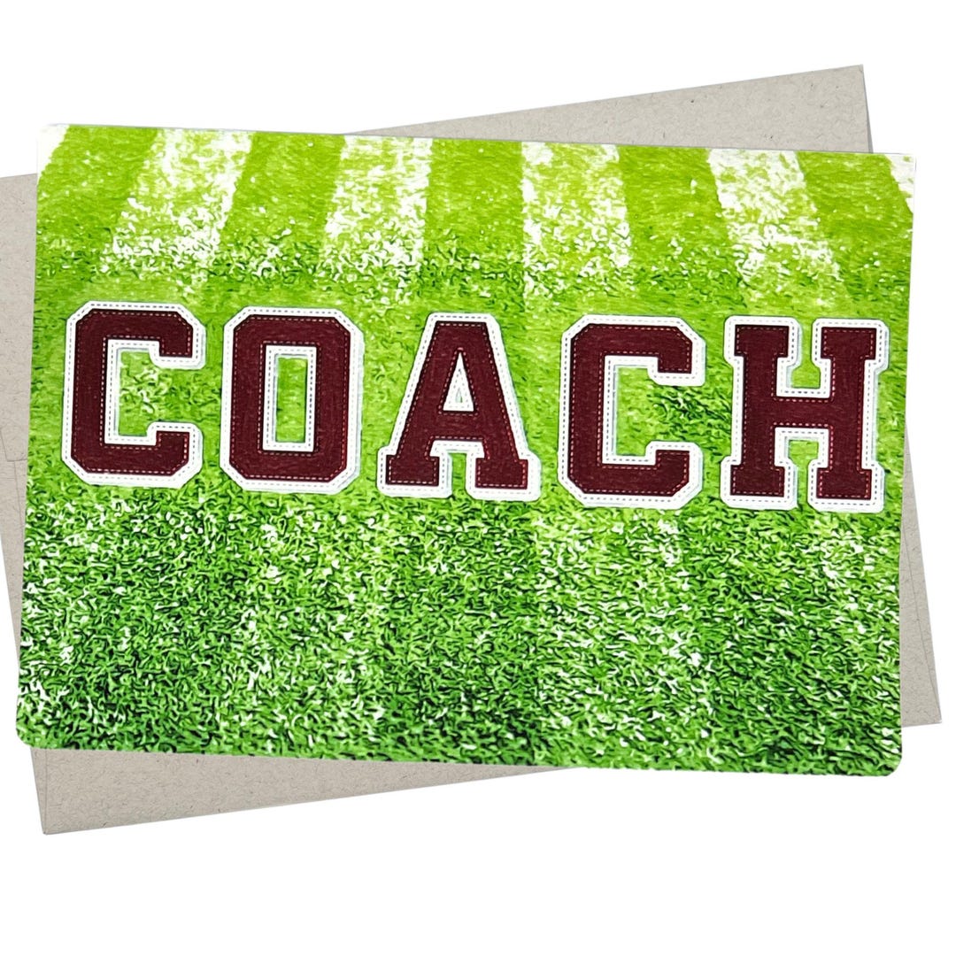 Coach Thank You Card, Coach Appreciation (7X5 Inches and Blank Inside ...