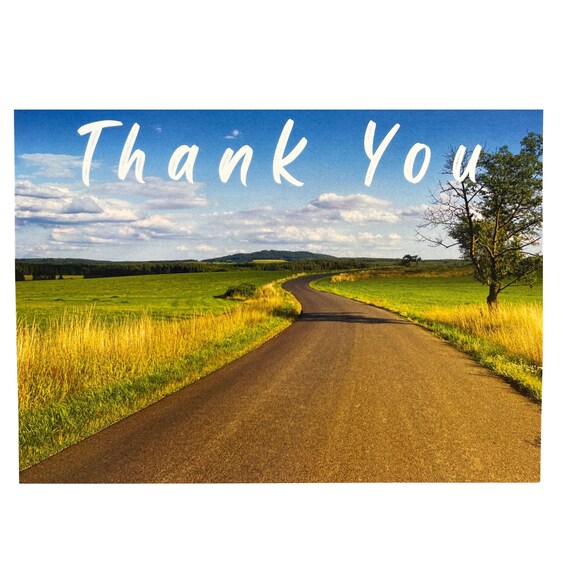 Road Funeral Sympathy Thank You Cards With Envelopes 24 Pack | Etsy