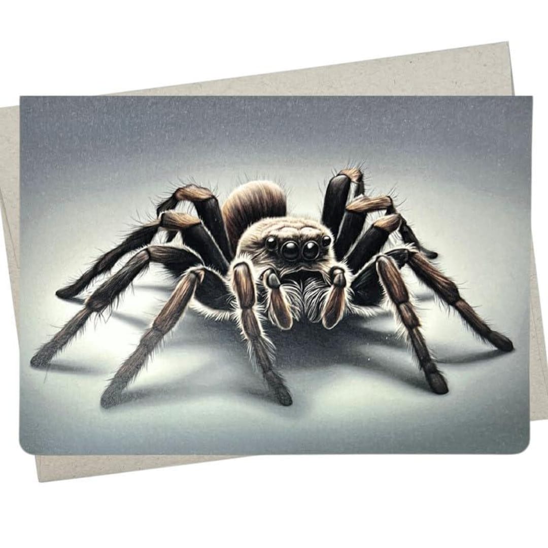 Tarantula Card, Tarantula Birthday Card (1 Card, 5X7 Inch) Blank Inside ...