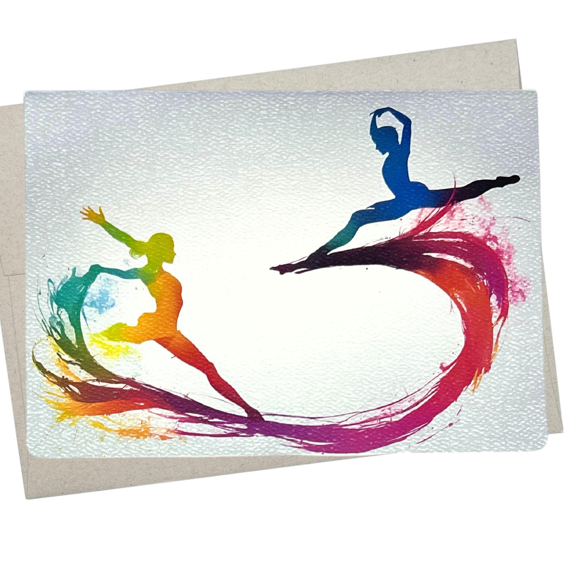 Gymnastics Birthday Card, Gymnast Congratulations Card (1 Premium Card ...