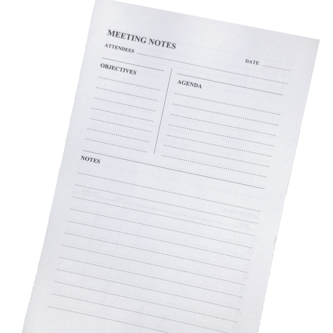 Double Sided Meeting Pad 75 Sheets, 5.5 X 8.5 Topics, Takeaways, Action ...