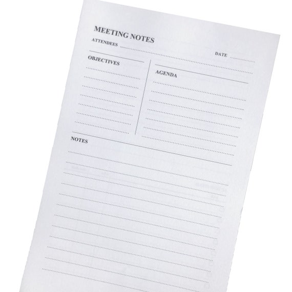 Double Sided Meeting Pad 75 Sheets 5.5 X 8.5 Topics | Etsy