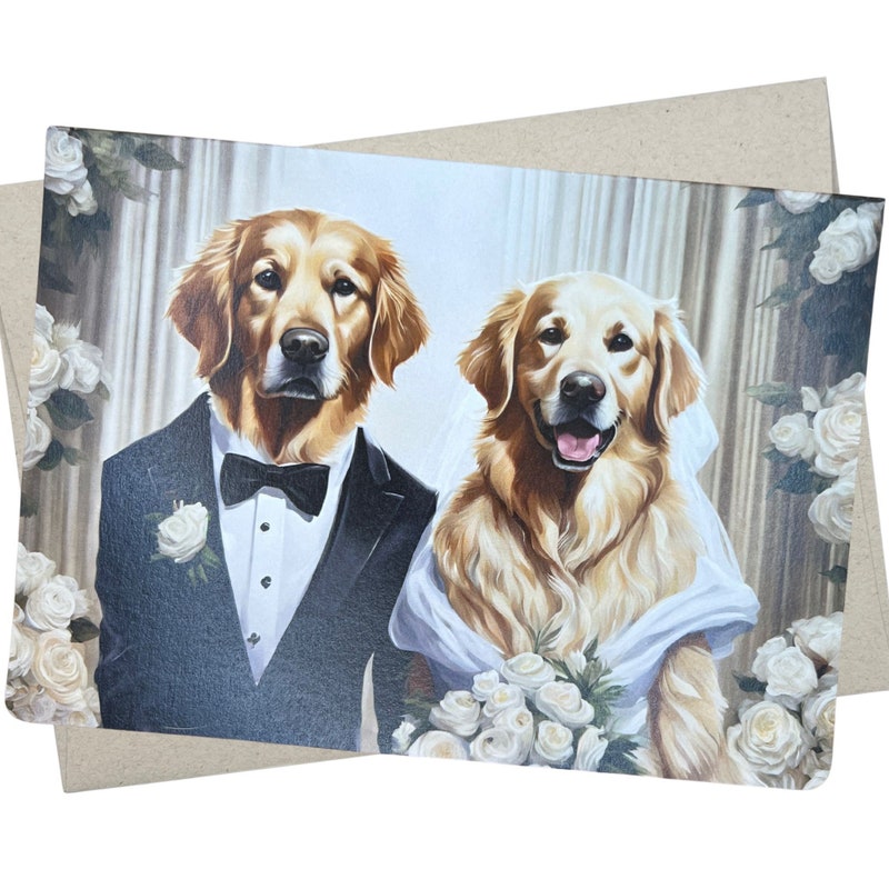 Dog Wedding Card - Etsy