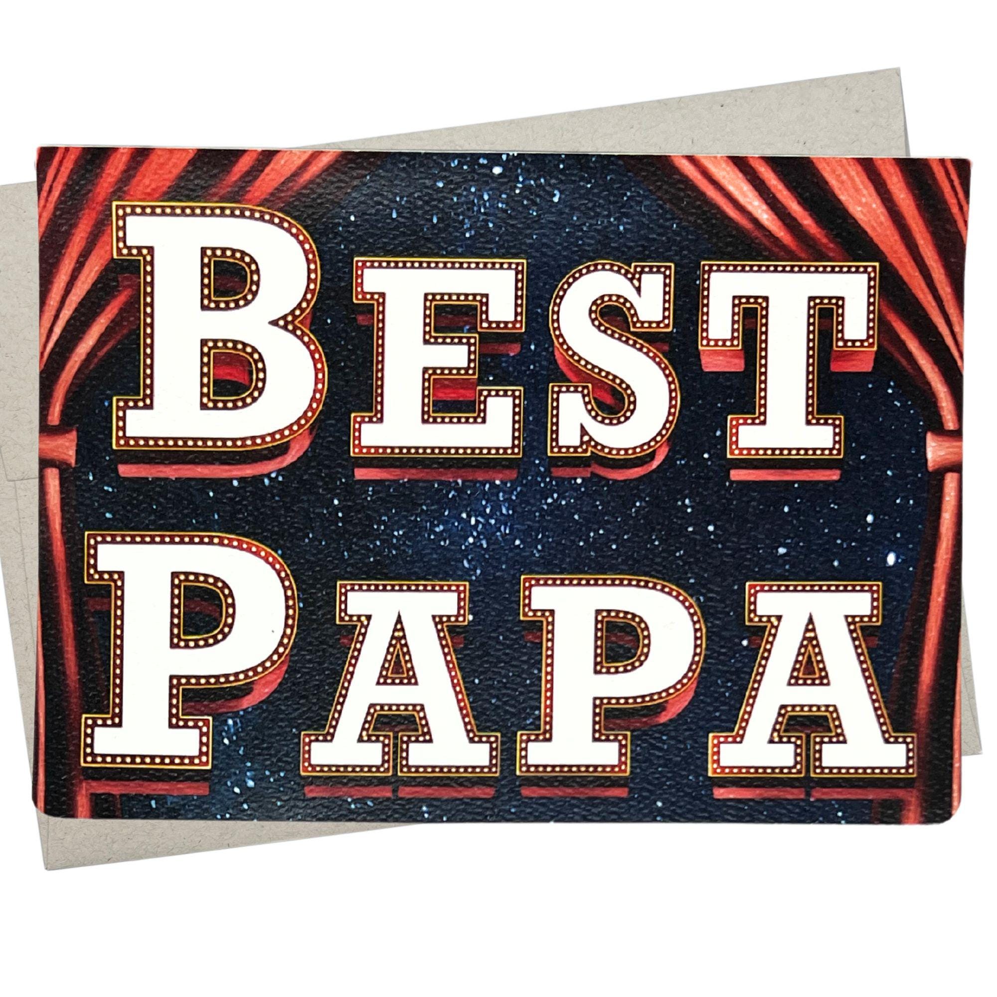 Best Papa Card 7X5 Inch, Blank Inside Papa Birthday Card, Papa Father's ...