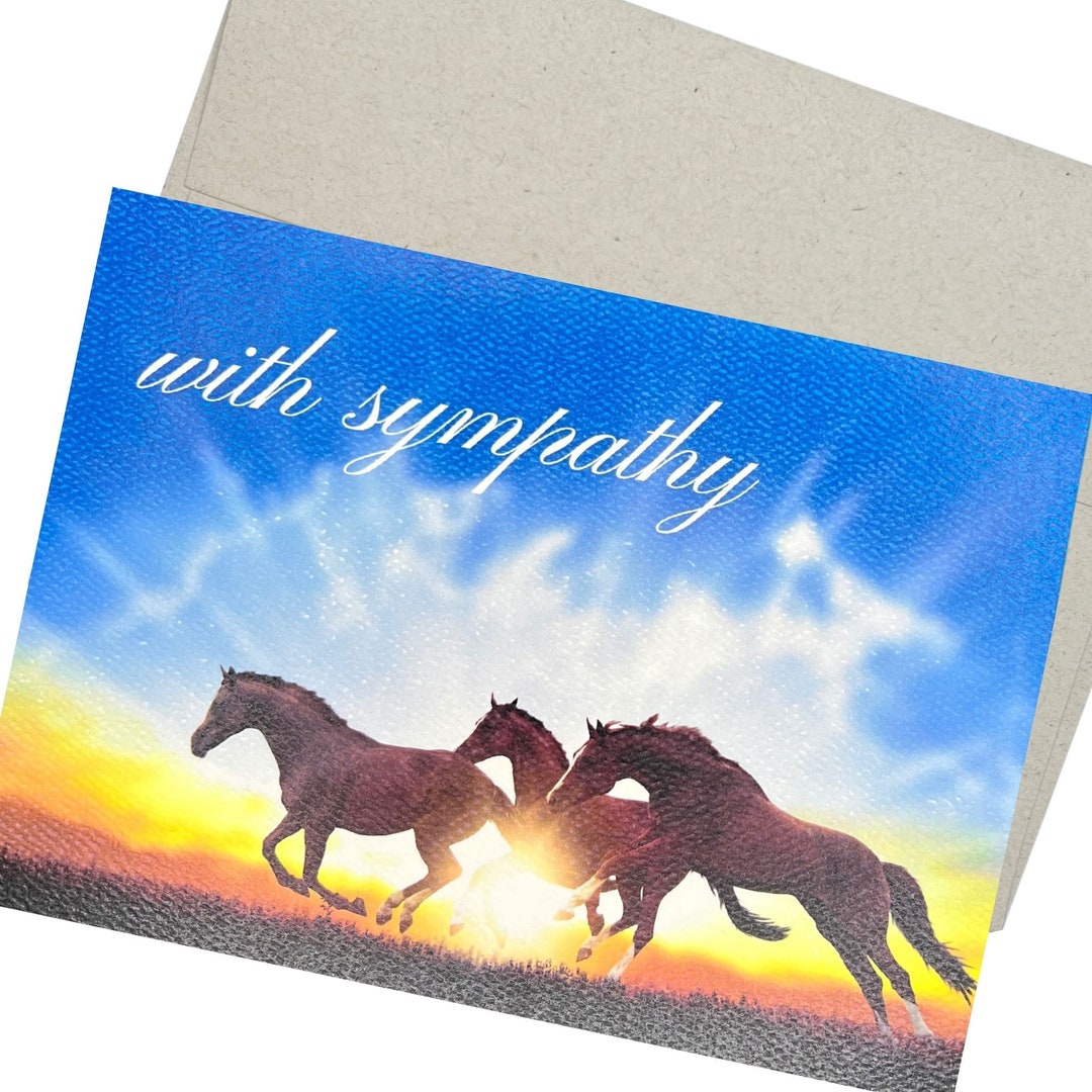 Horse Sympathy Card, Equine Loss Bereavement (7x5 Inches) - Etsy