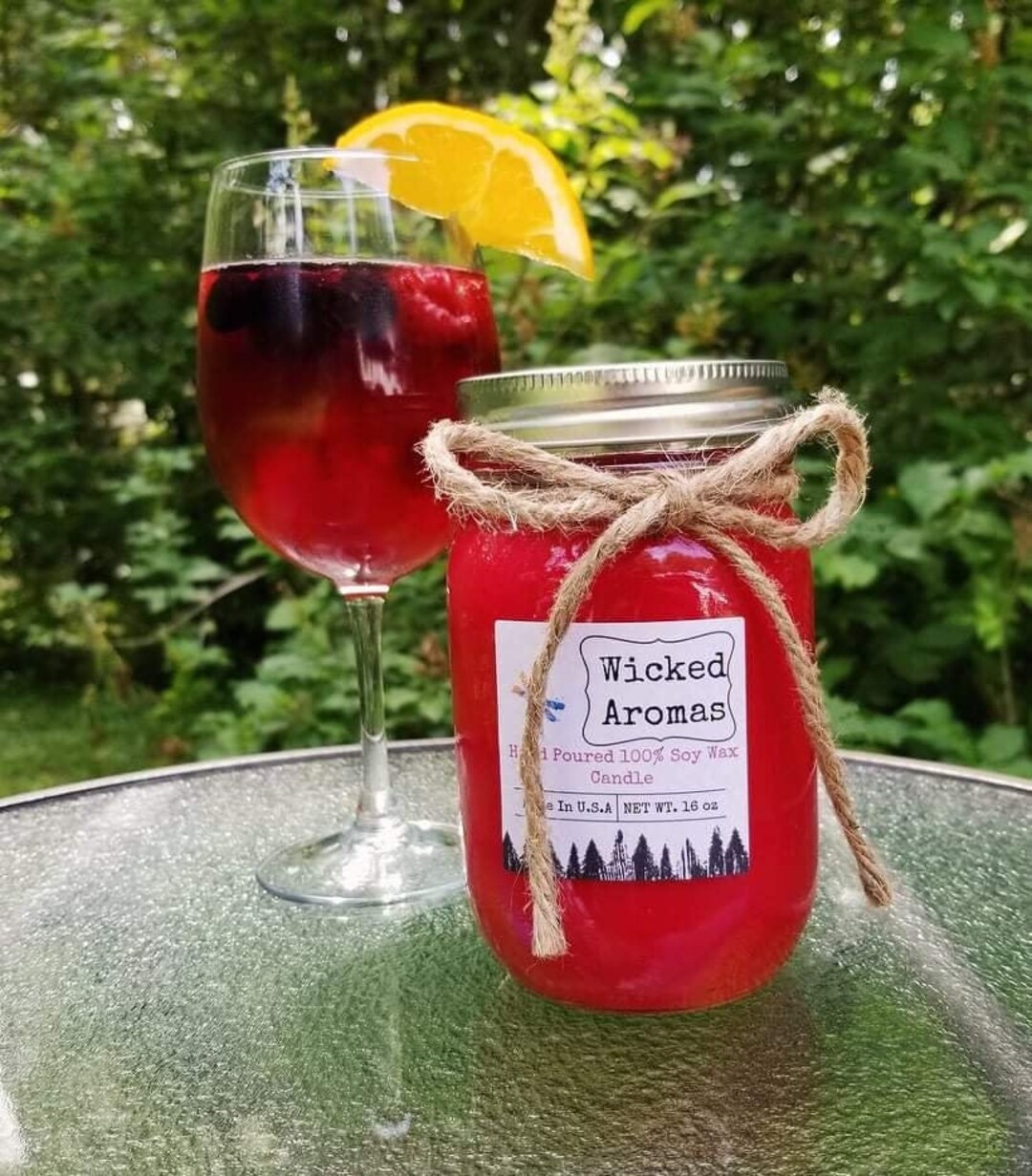 Red Sangria Soy Candle: 16 Oz. Handmade, Mason Jar Candle - Etsy