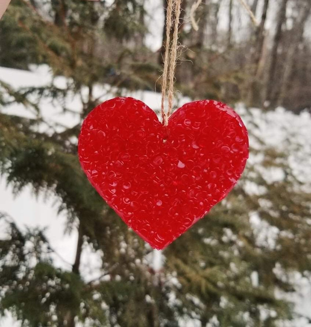 Red Heart Car Air Freshener: Hanging Car Scent - Etsy