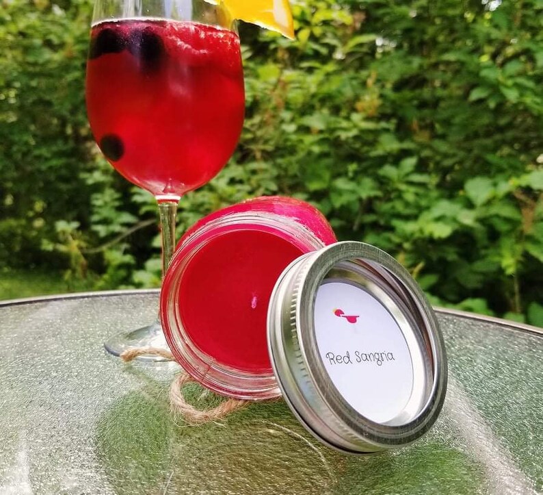 Red Sangria Soy Candle: 16 Oz. Handmade, Mason Jar Candle - Etsy