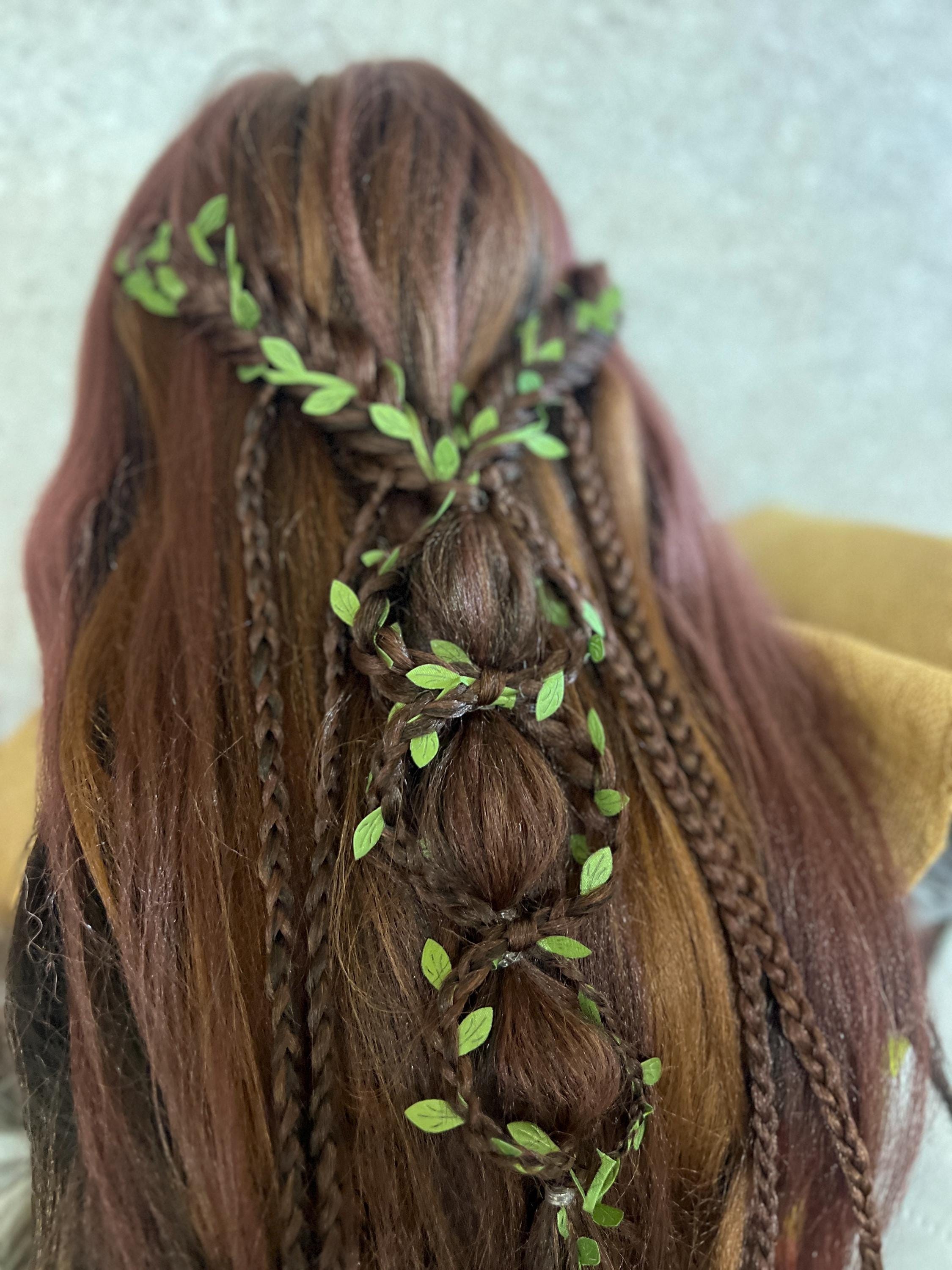 Renaissance Fairy Hair Extension With Green Vines • Clip in • Princess ...
