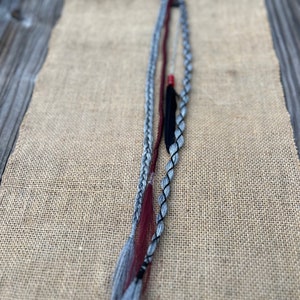 Silver Viking Braids With Feather and Fishtail Braids • Feathered Hair ...