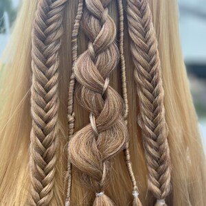 Fishtail Braids With Viking Dreadlocks • Boho Braids - Light Brown - Etsy