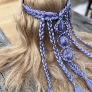 Lavender and Lilac Renaissance Hair Extension Clip in Princess Braid ...