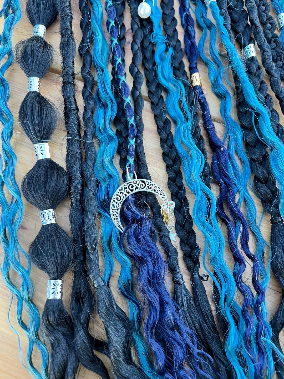 Blue Moon Goddess Braids With Curly Ends • Clip in or Pre Looped ...