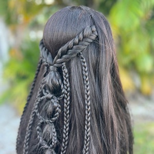 Wedding Braid • Renaissance Hair Extension • Clip in • Princess ...