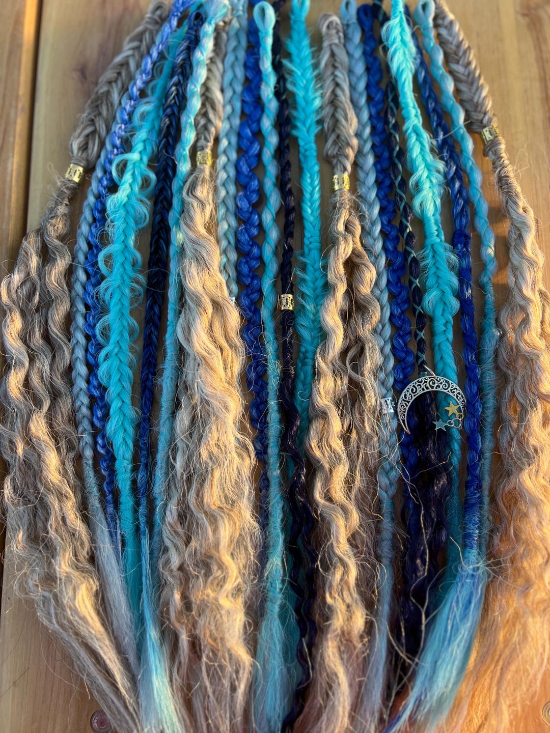 Boho Braids N Dreadlocks Mixed Set • SE •pre Looped or Clip in • Light ...