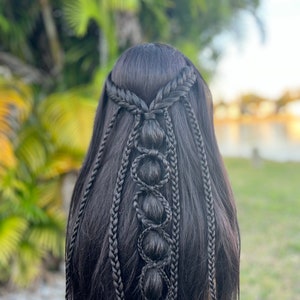 Wedding Braid • Renaissance Hair Extension • Clip in • Princess ...