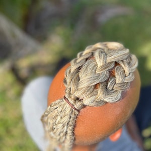 Viking Hair for Men • Clip-in or Bald • Man Ponytail • Top Knot Braid ...