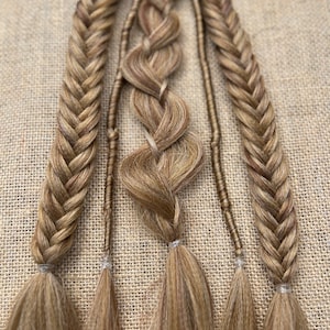 Fishtail Braids With Viking Dreadlocks • Boho Braids - Light Brown - Etsy
