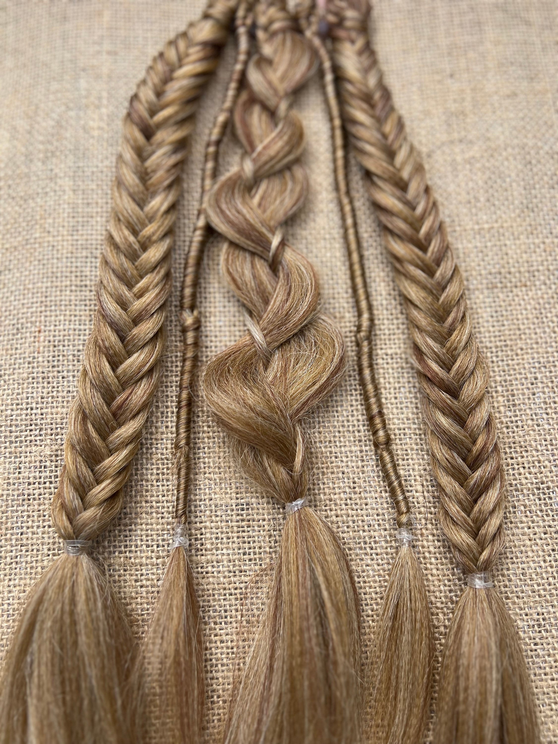 Fishtail Braids With Viking Dreadlocks • Boho Braids - Light Brown - Etsy