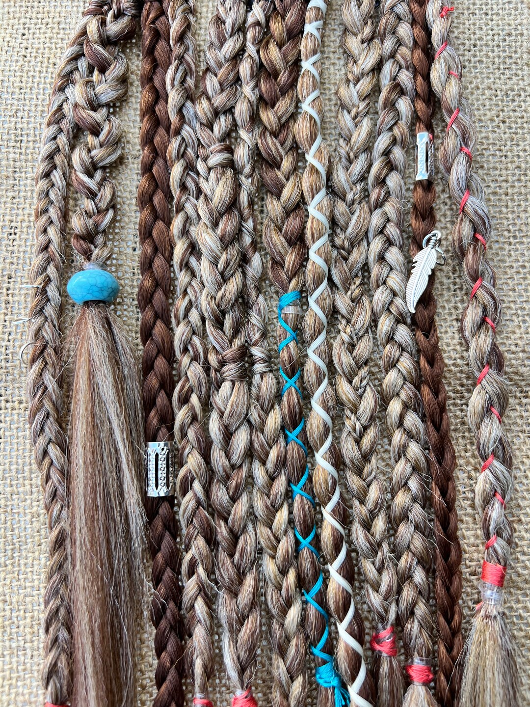 Red and Copper Mixed Braids With Viking Dreadlocks and Coral and ...