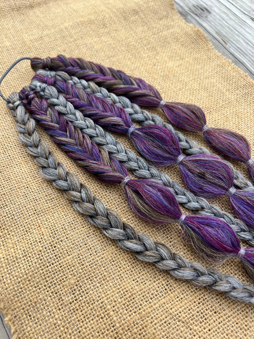 Purple and Silver Braids • Bubble Braids • Rave Festival Braids ...