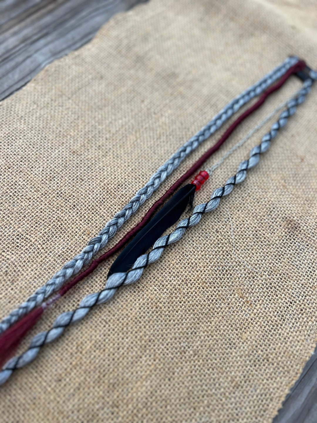 Viking Dreadlocks With Feather and Fishtail Braids Feathered - Etsy